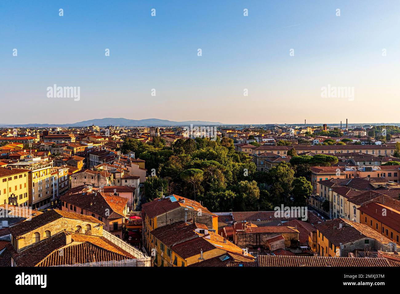 an aerial shot over Province of Pisa, Italy Stock Photo - Alamy
