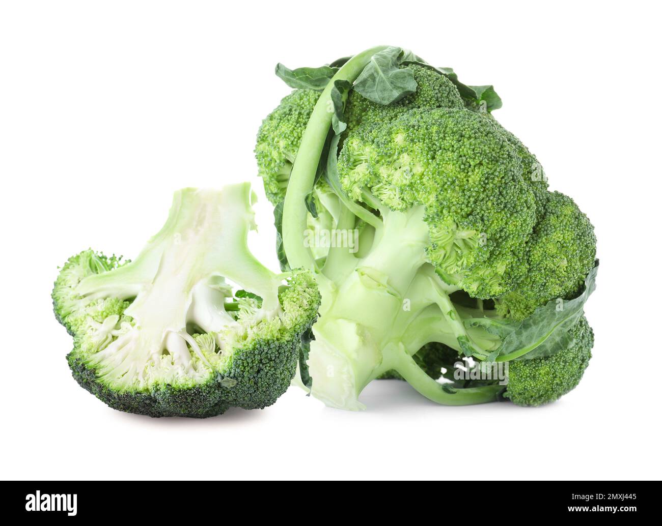 Fresh green broccoli isolated on white. Organic food Stock Photo - Alamy