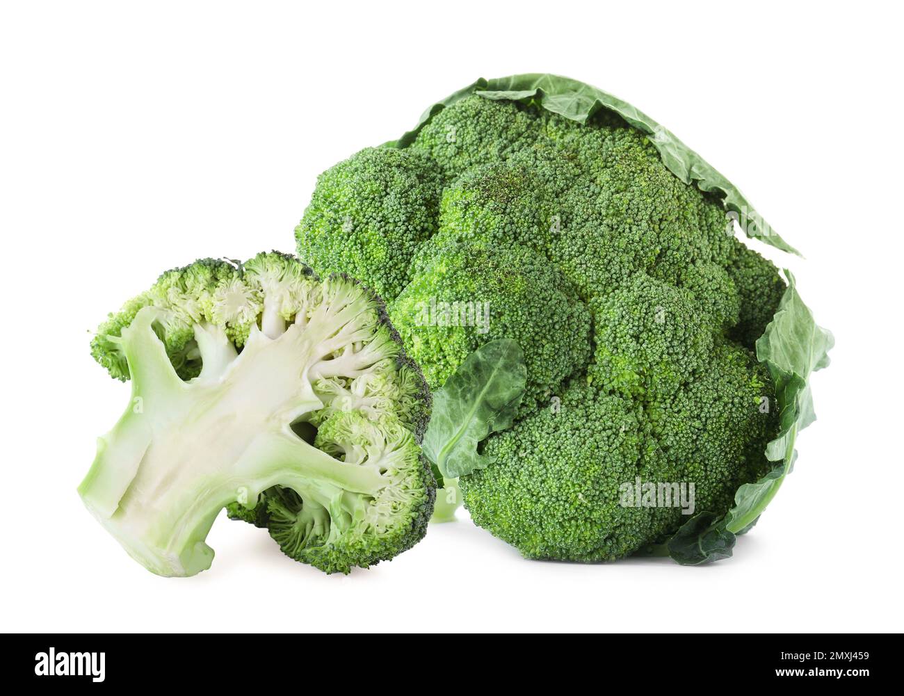Fresh green broccoli isolated on white. Organic food Stock Photo - Alamy
