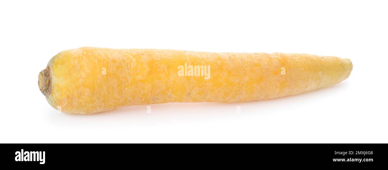 Fresh raw yellow carrot isolated on white Stock Photo - Alamy