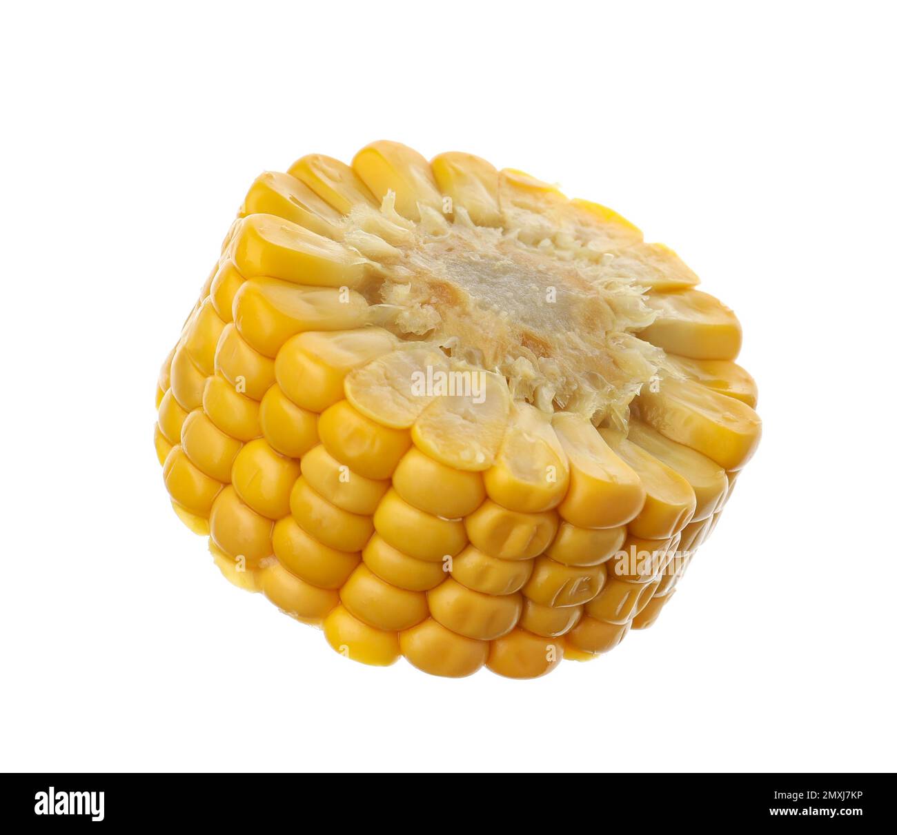 Piece of corn cob isolated on white Stock Photo - Alamy