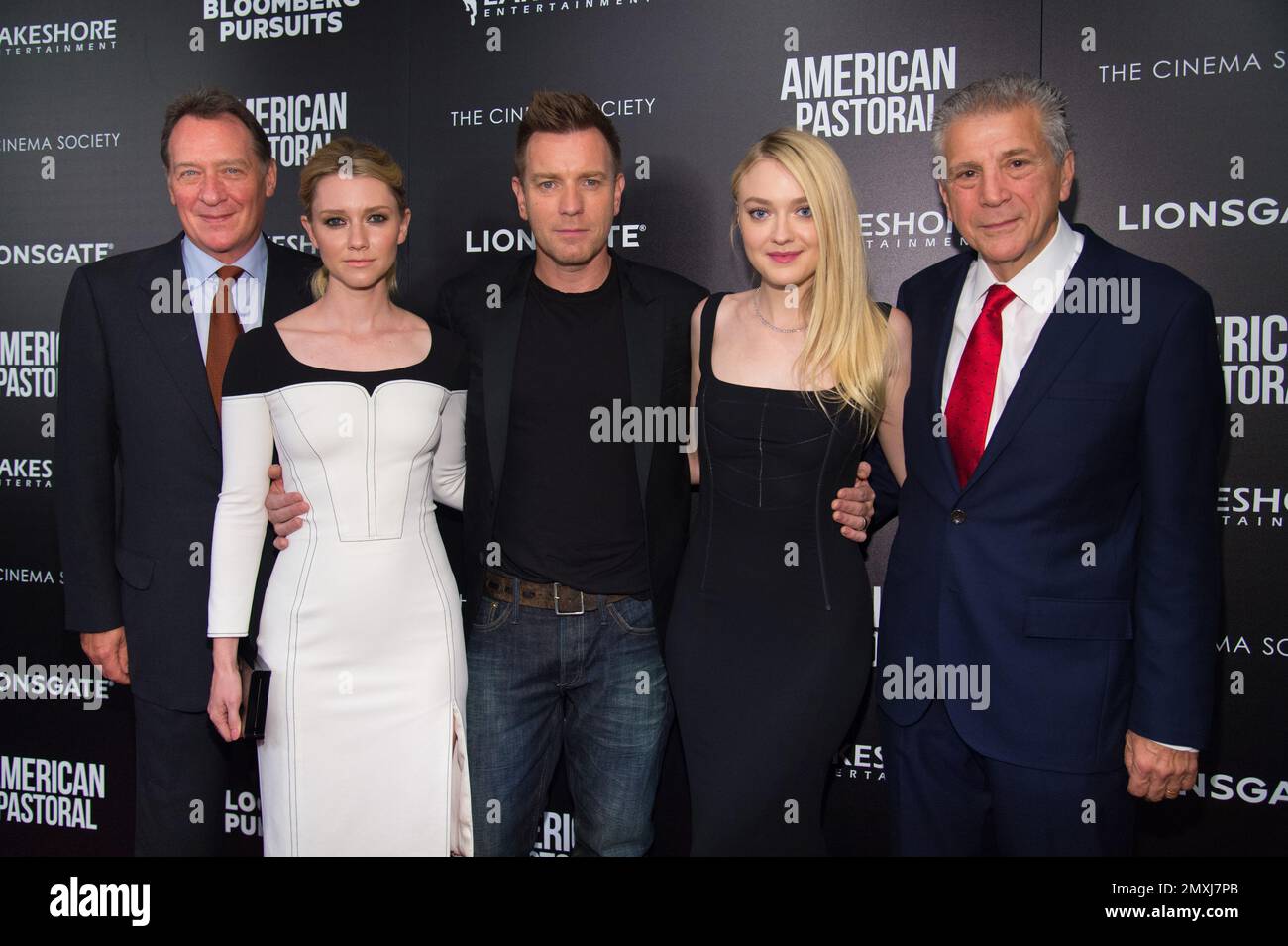 Gary Lucchesi, from left, Valorie Curry, Ewan McGregor, Dakota Fanning ...
