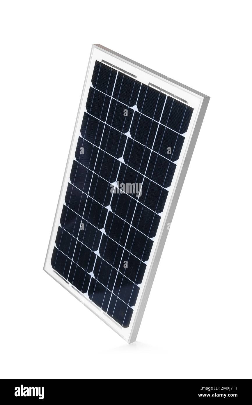 Solar panel isolated on white. Alternative energy source Stock Photo ...