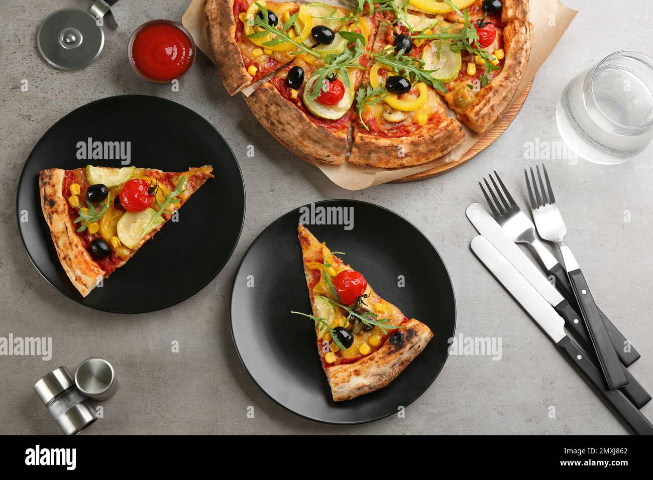 Homemade pizza composition cut hi-res stock photography and images - Alamy