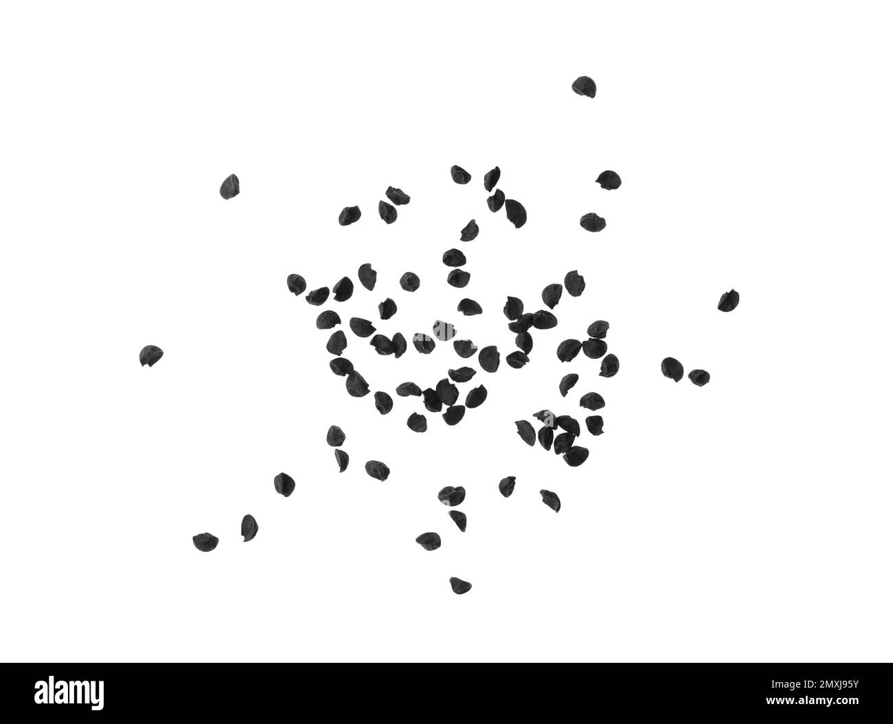 Raw onion seeds on white background, top view. Vegetable planting Stock ...