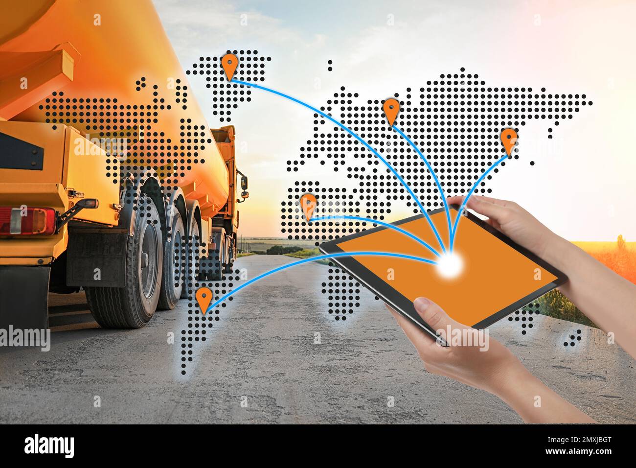 Tablet car map rear hi-res stock photography and images - Alamy