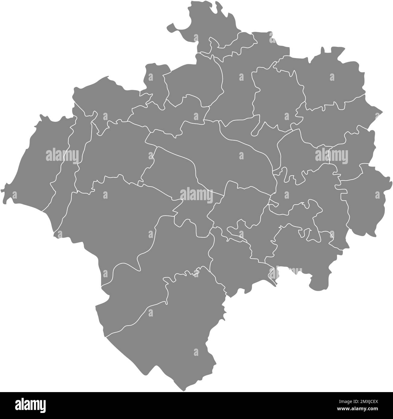 Gray districts map of DETMOLD, GERMANY Stock Vector Image & Art - Alamy