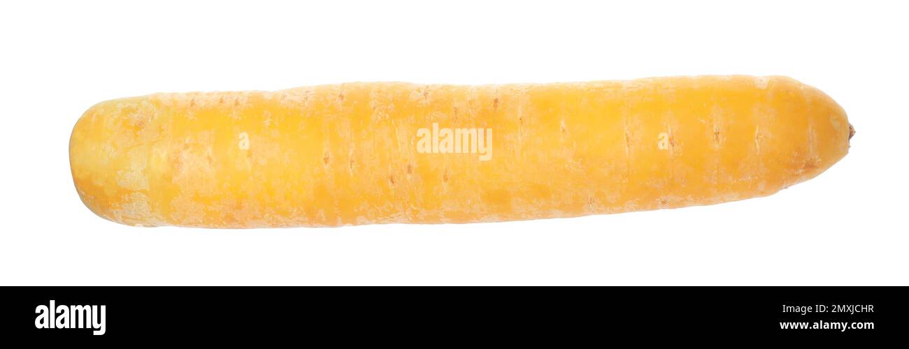 Fresh raw yellow carrot isolated on white Stock Photo - Alamy
