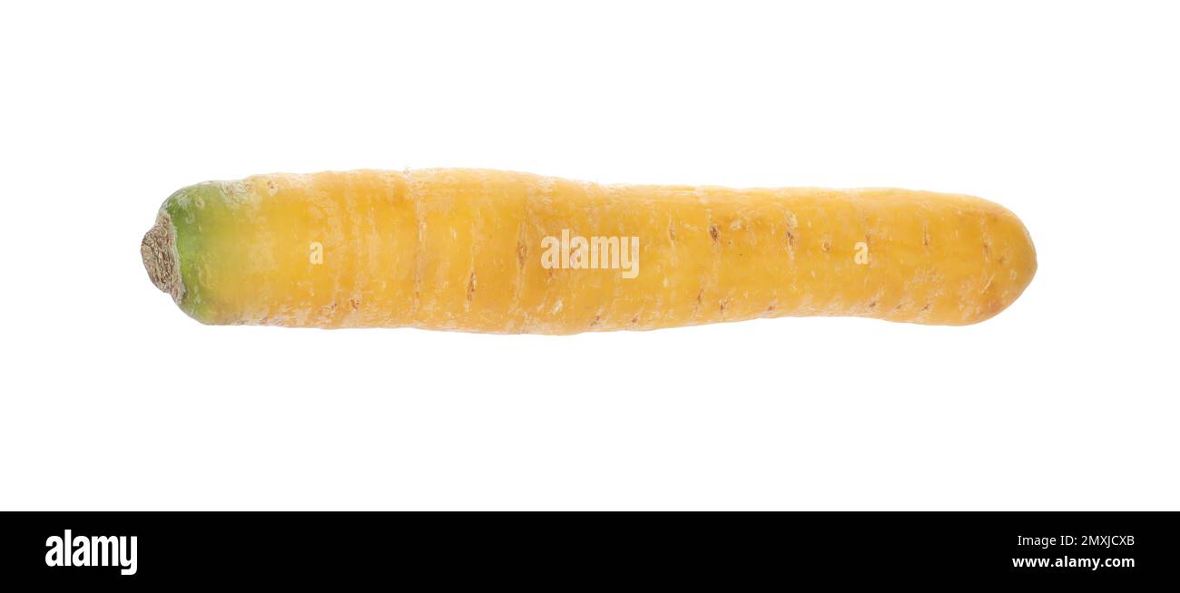 Fresh raw yellow carrot isolated on white Stock Photo - Alamy