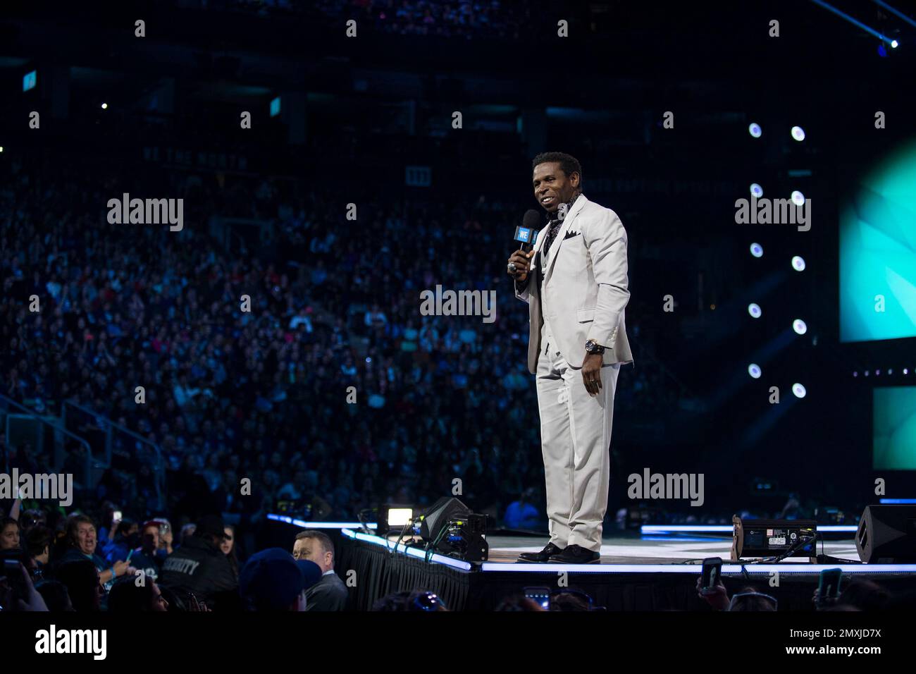 Michael "Pinball" Clemons seen on stage at WE Day on Wednesday, Oct. 19 ...