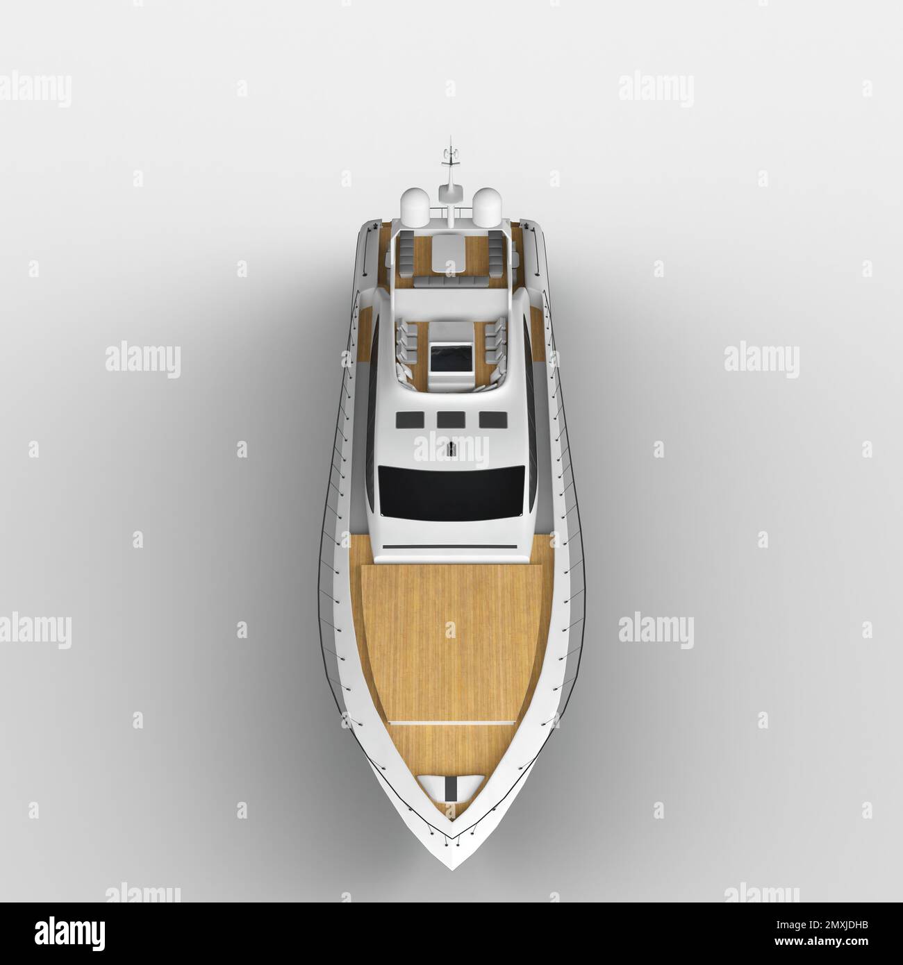 A 3D rendering of a yacht isolated on a grey background Stock Photo - Alamy