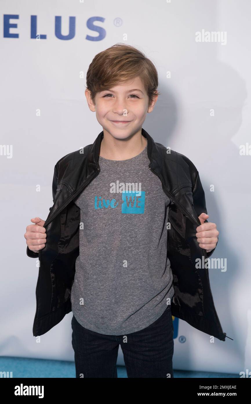 Jacob Tremblay arrives at WE Day on Wednesday, Oct. 19, 2016, in ...