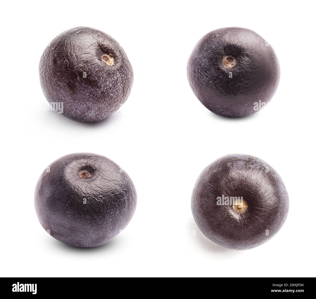 Set of fresh acai berries on white background Stock Photo - Alamy