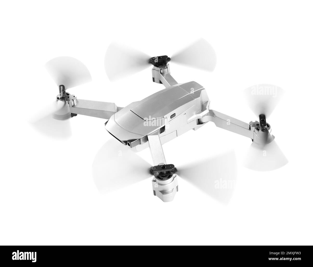 Drone flying on white background. Modern gadget Stock Photo - Alamy Drone flying on white background. Modern gadget Stock Photo - Alamy