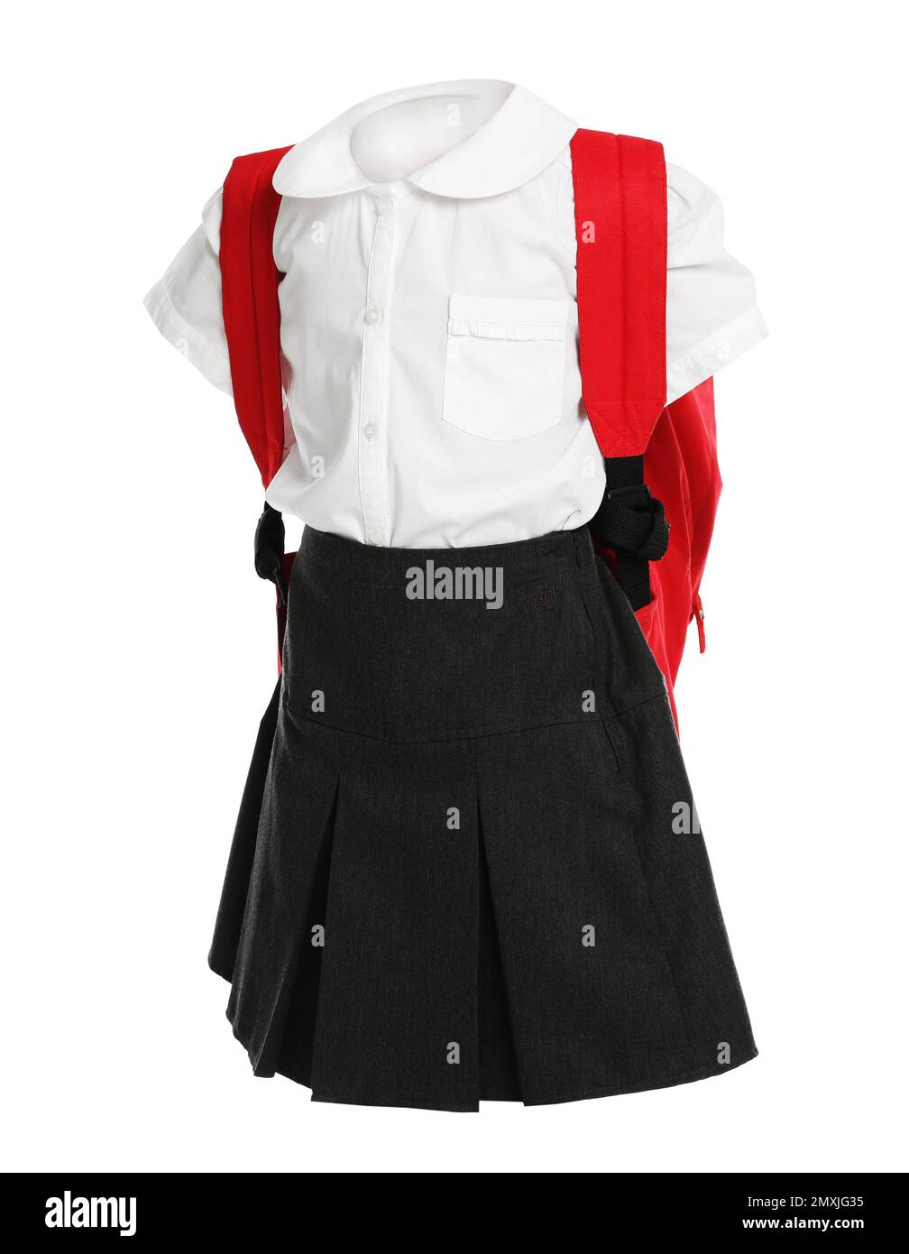 School uniform for girl on white background Stock Photo - Alamy