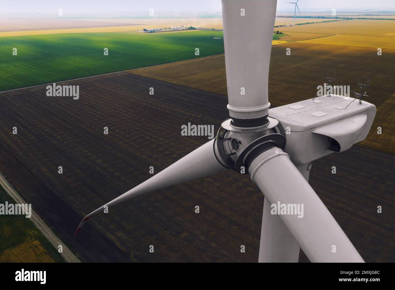 Modern wind turbine, closeup. Alternative energy source Stock Photo - Alamy