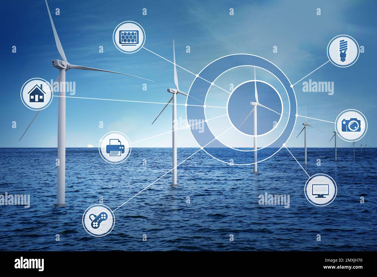 Floating offshore wind farm hi-res stock photography and images - Alamy