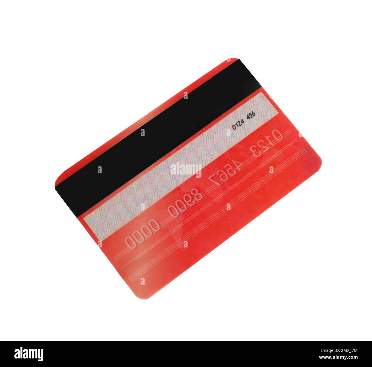Red plastic credit card isolated on white Stock Photo - Alamy