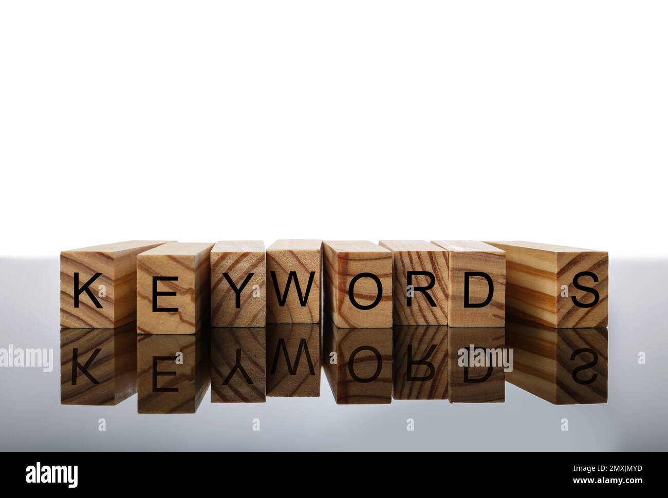 Blocks with word KEYWORDS on white background Stock Photo - Alamy