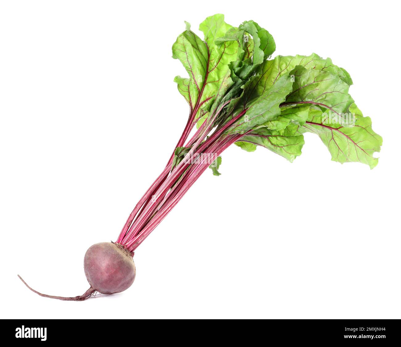 Raw ripe beet with leaves isolated on white Stock Photo - Alamy