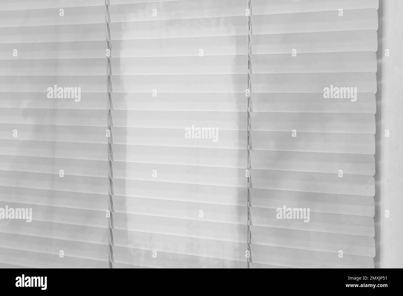 Window with dirty and clean blinds, closeup Stock Photo - Alamy