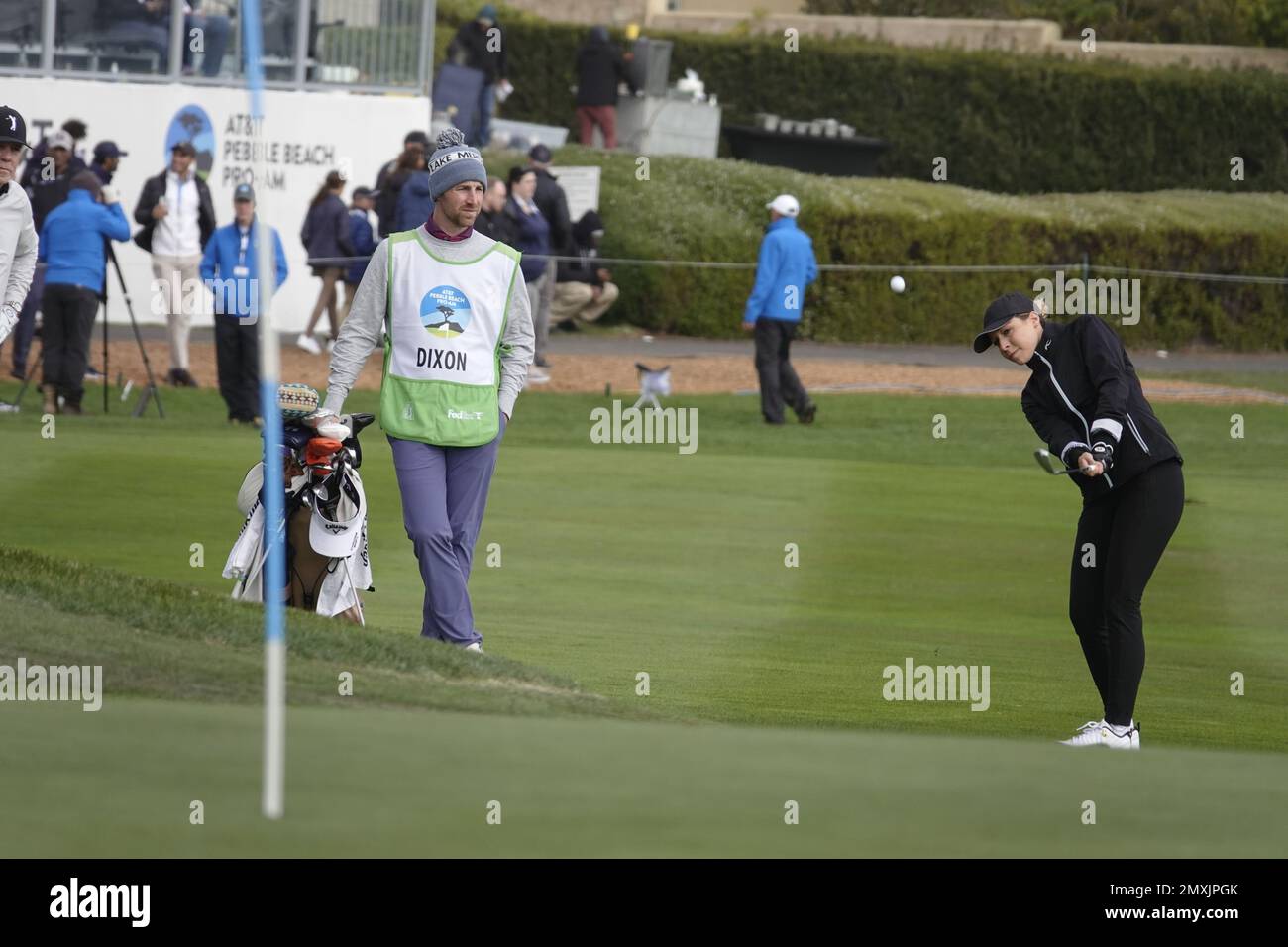 Pebble Beach, CA, USA. 3rd Feb, 2023. Ex-Miss America, Kira Dixon plays ...
