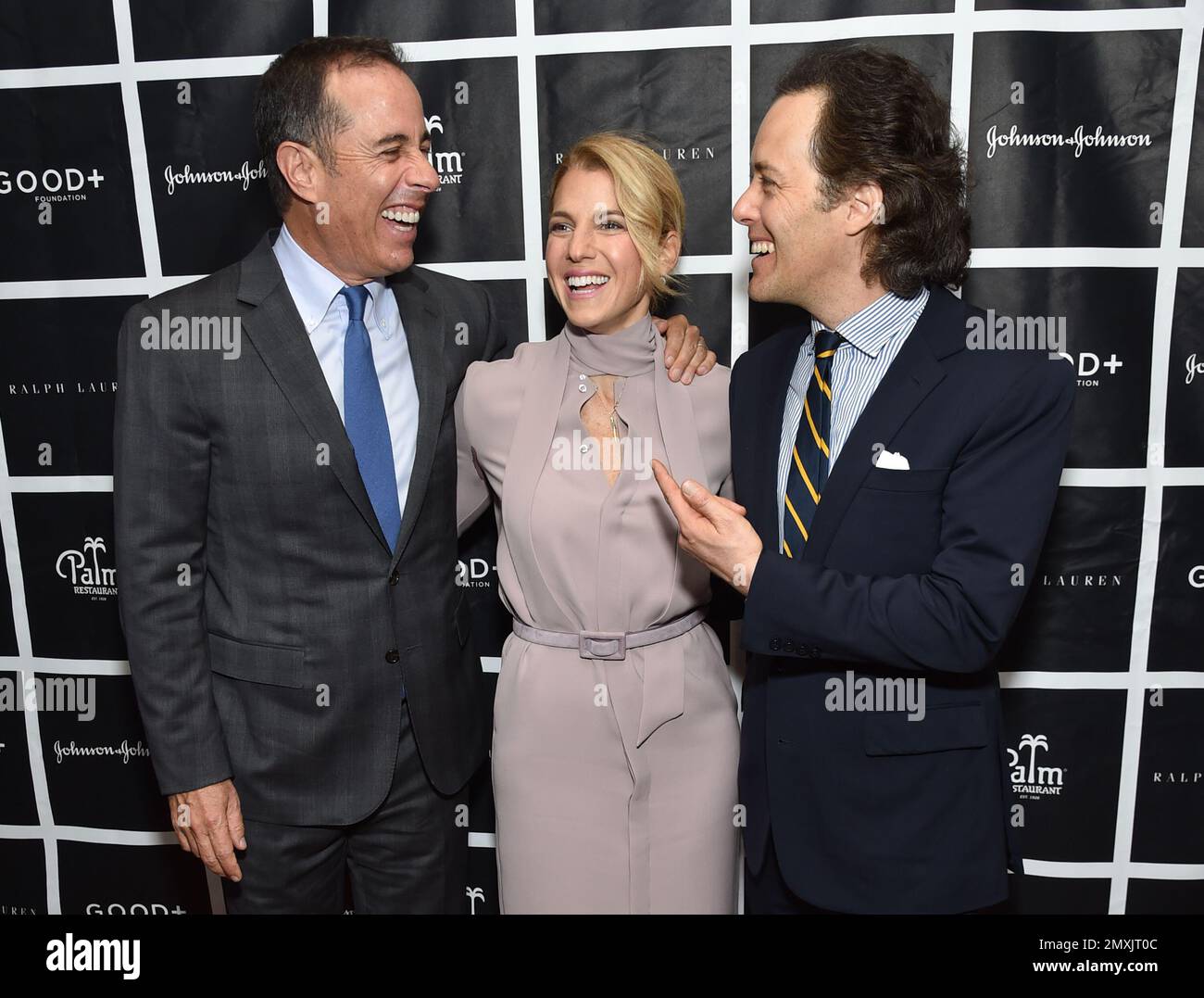 Jerry Seinfeld, left, Jessica Seinfeld and David Lauren attend the New ...