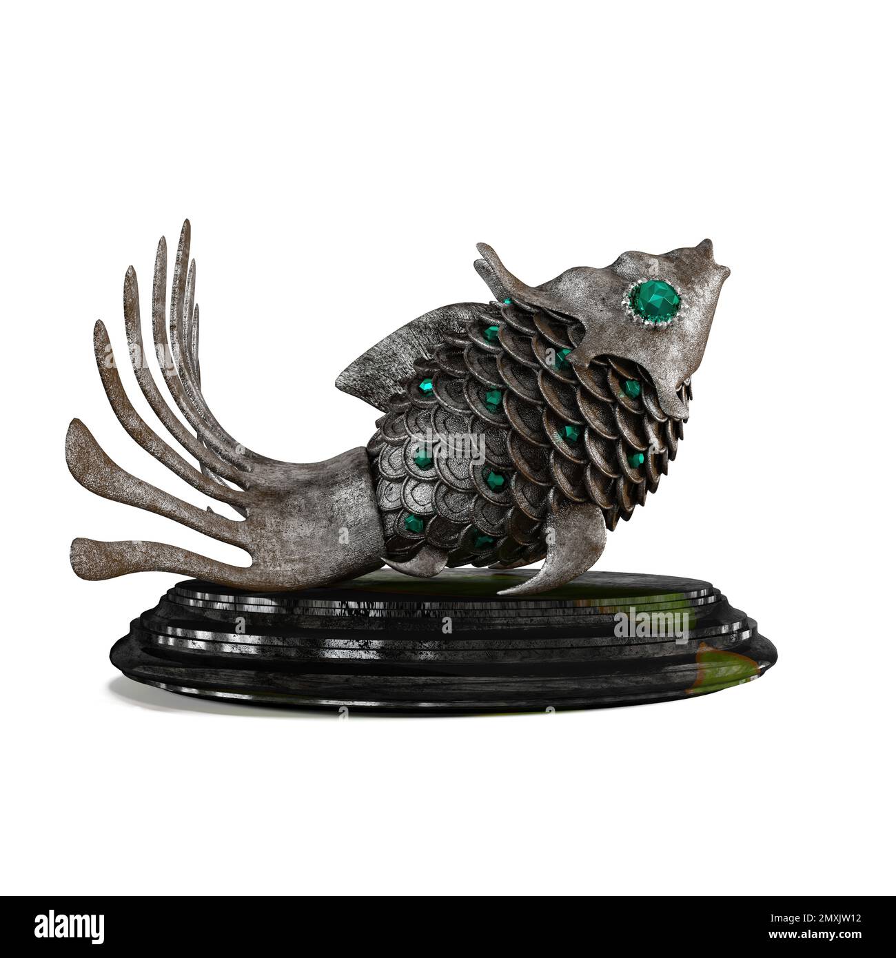 A fish decor isolated on white background Stock Photo - Alamy