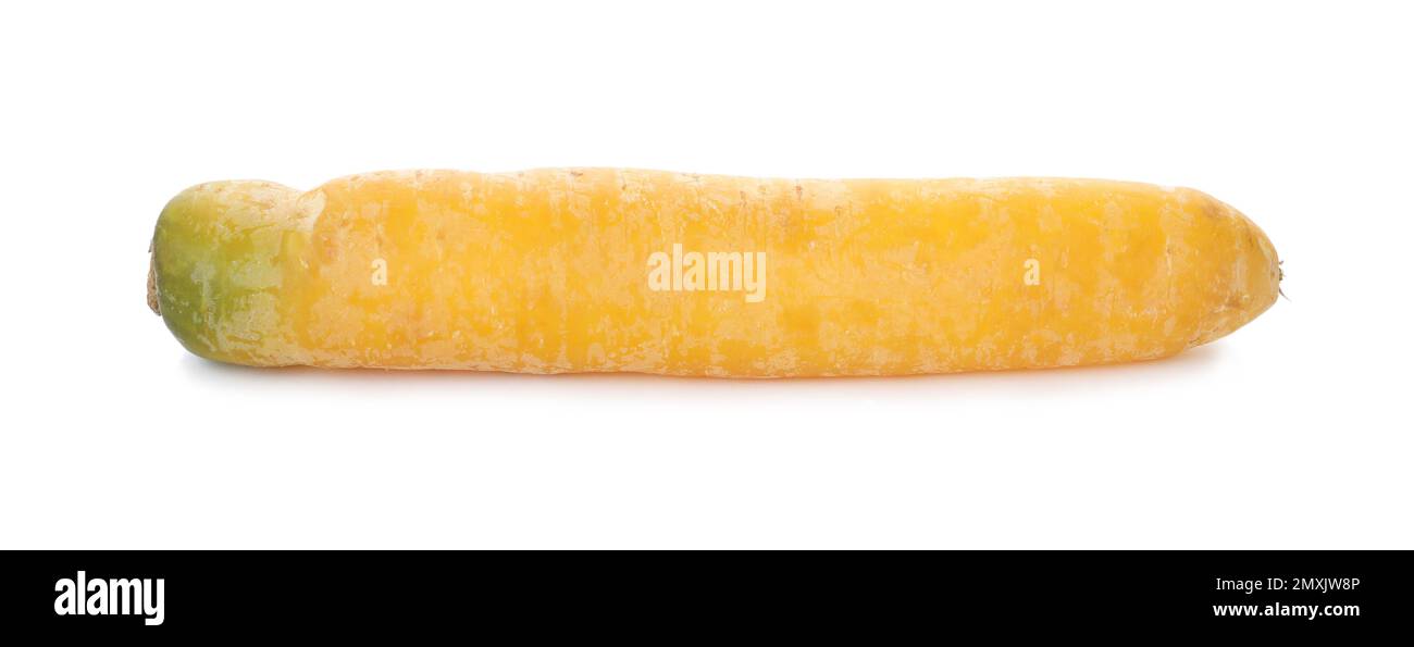 Fresh raw yellow carrot isolated on white Stock Photo - Alamy