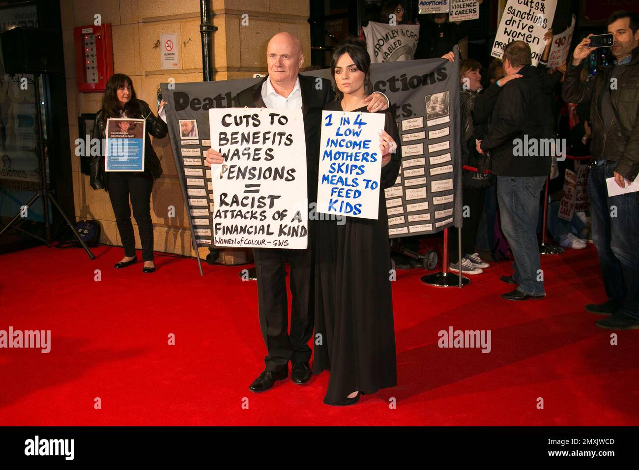 Actors Dave Johns and Hayley Squires, pose for photographers upon ...