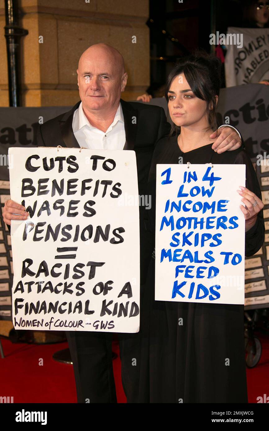 Actors Dave Johns and Hayley Squires, pose for photographers upon ...