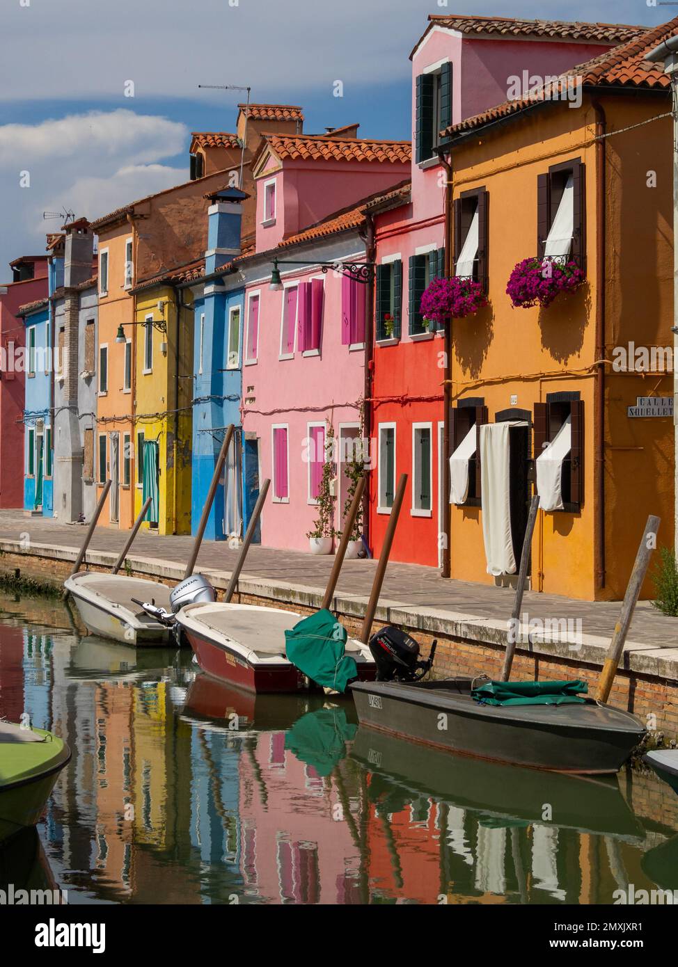 Colorful Burano facades Stock Photo - Alamy