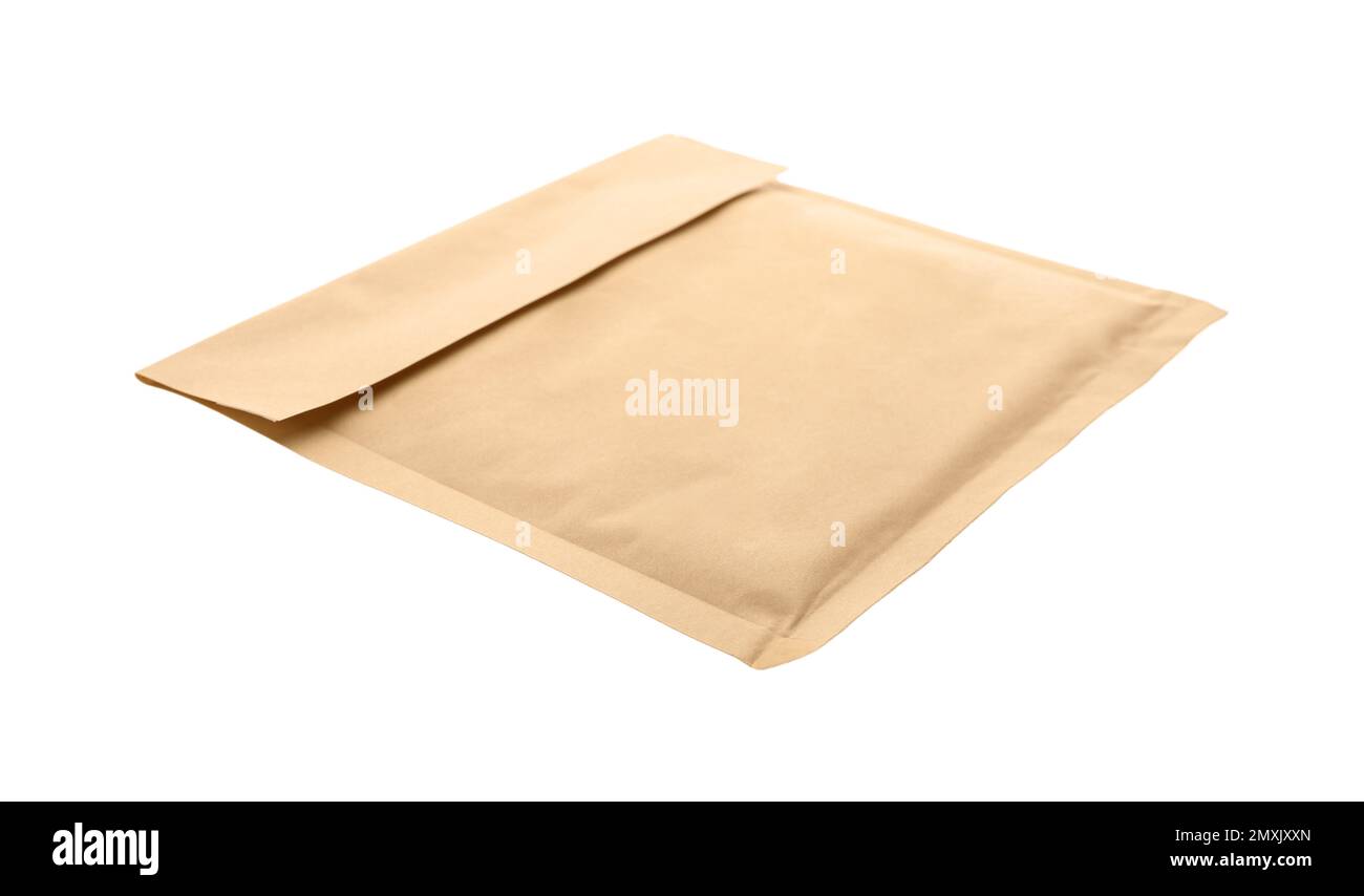 Kraft paper envelope isolated on white. Mail service Stock Photo - Alamy