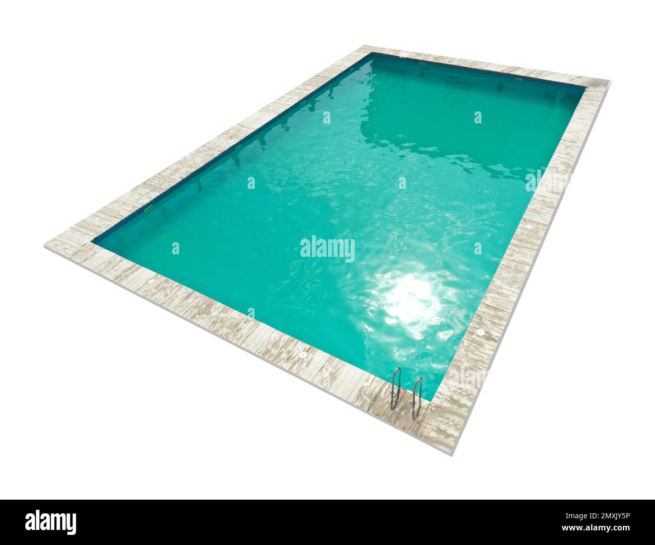Swimming pool with cool water isolated on white Stock Photo - Alamy