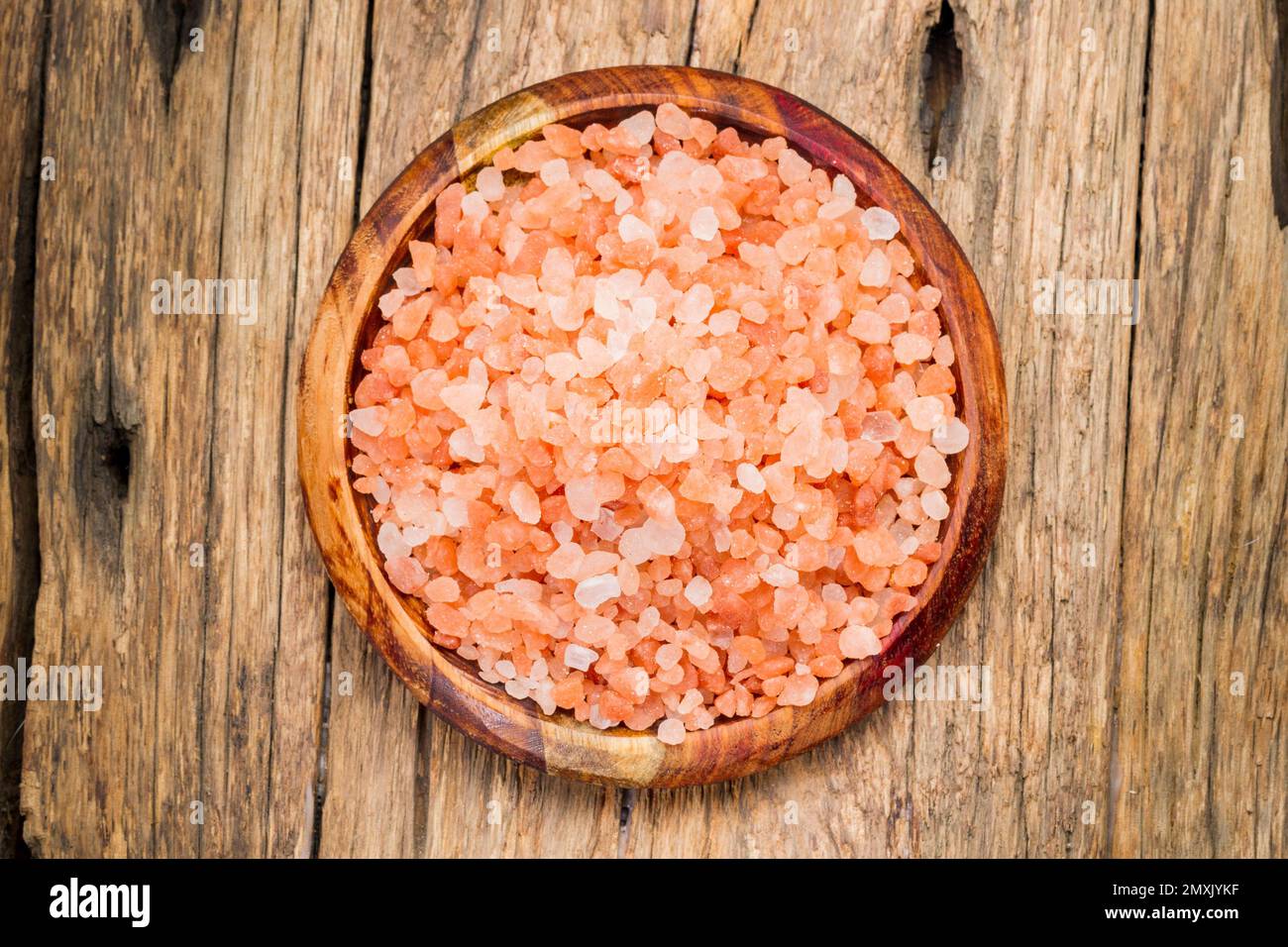 Himalayan Pink Salt in Container, Healthy Mineral Stock Photo - Alamy
