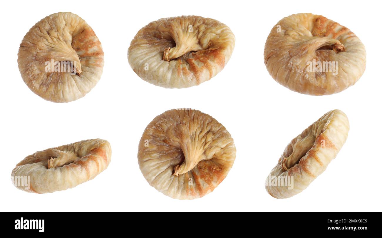 Dried fig fruits falling on white background. Banner design Stock Photo ...