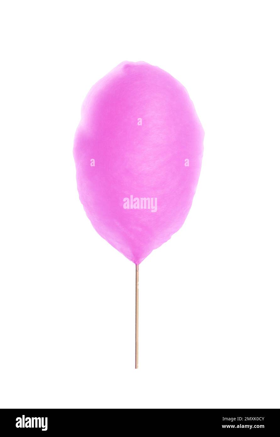 Pink cotton candy white background Cut Out Stock Images & Pictures - Alamy