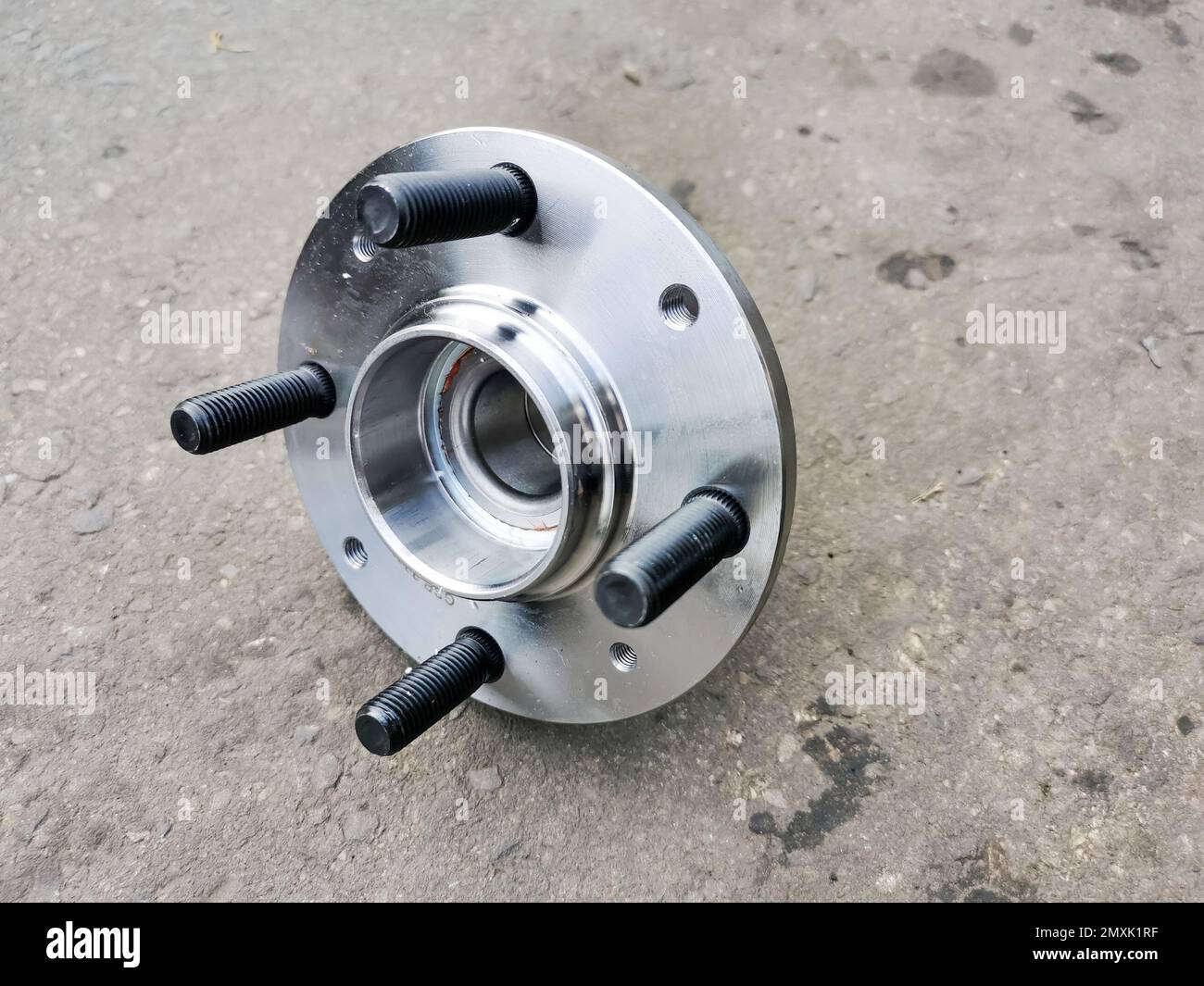 Image of new car wheel hub. Selective focus Stock Photo - Alamy