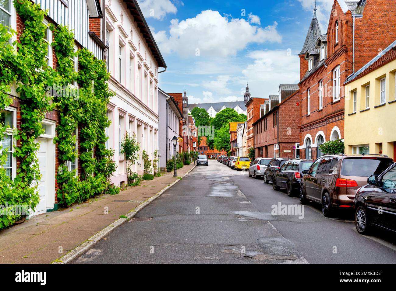 The center of the old town of Plön, Schleswig Holstein, Germany Stock ...