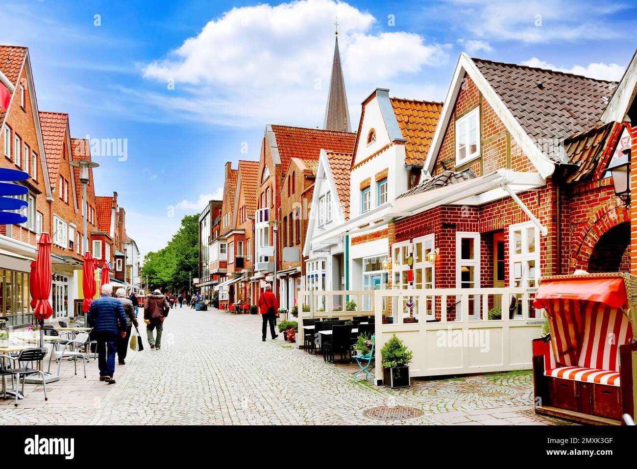The center of the old town of Plön, Schleswig Holstein, Germany Stock ...