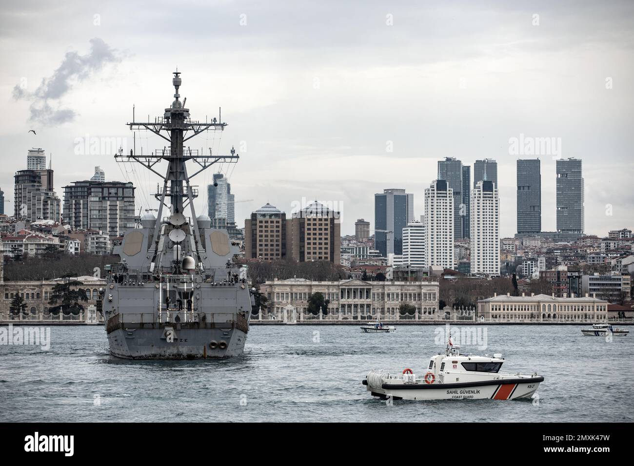 Istanbul, Turkey. 03rd Feb, 2023. The coast guard boat was spotted ...