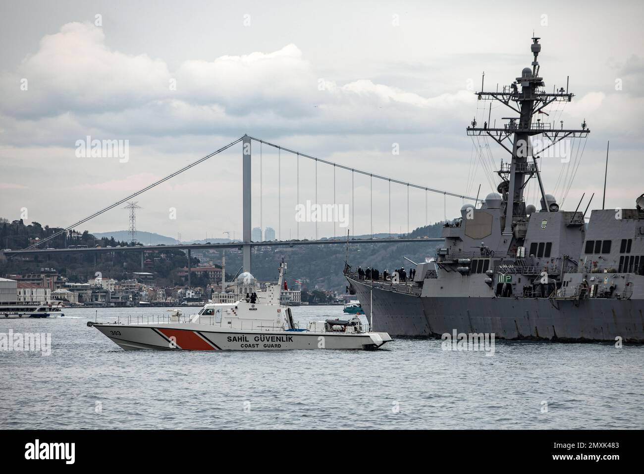 Istanbul, Turkey. 03rd Feb, 2023. While the Arleigh Burke-class ...