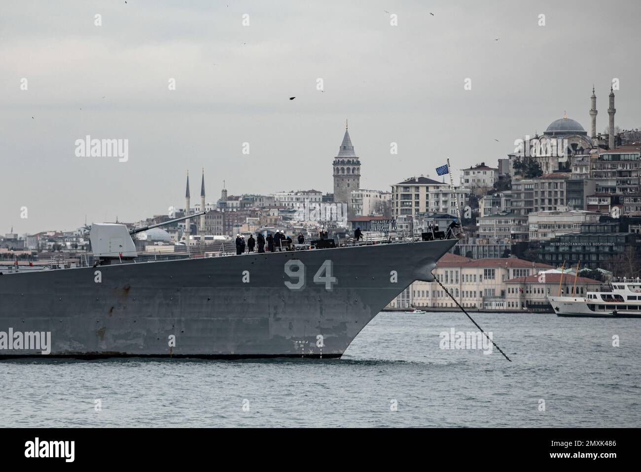 Istanbul, Turkey. 03rd Feb, 2023. While the ship's crew stood on the ...