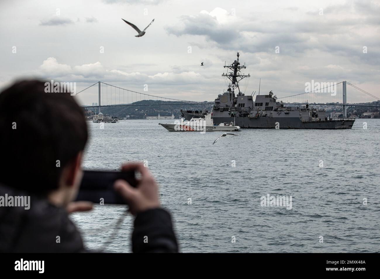 Istanbul, Turkey. 03rd Feb, 2023. As the Arleigh Burke-class destroyer ...