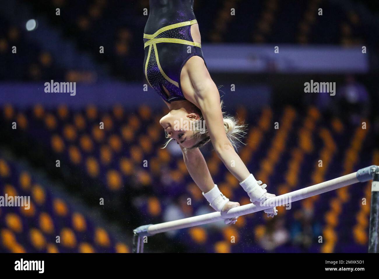 Baton Rouge, LA, USA. 3rd Feb, 2023. LSU's Olivia ''Livvy'' Dunne warms ...