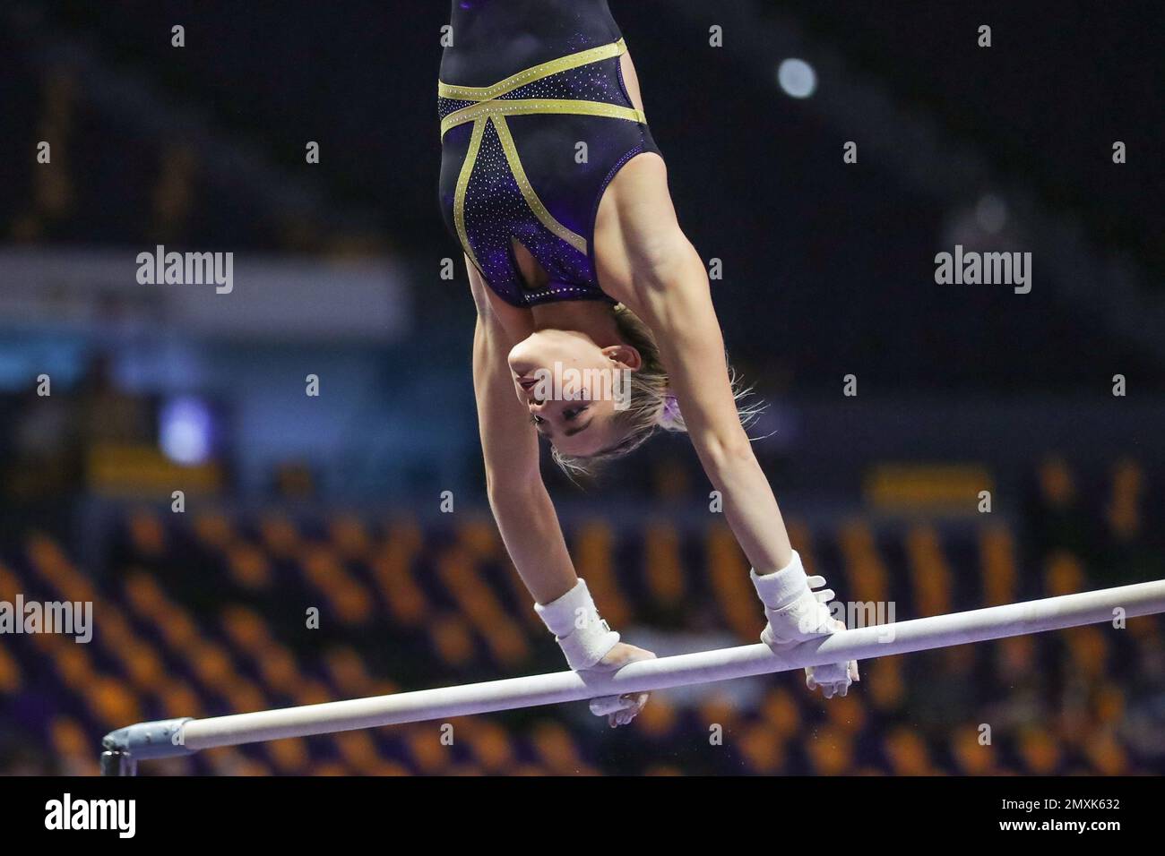 Baton Rouge, LA, USA. 3rd Feb, 2023. LSU's Olivia ''Livvy'' Dunne warms ...