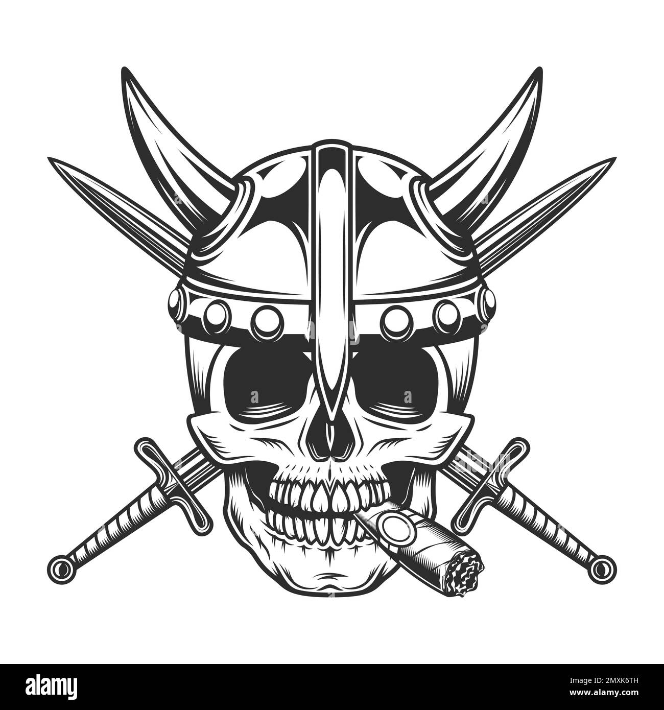 Serious skull Stock Vector Images - Alamy