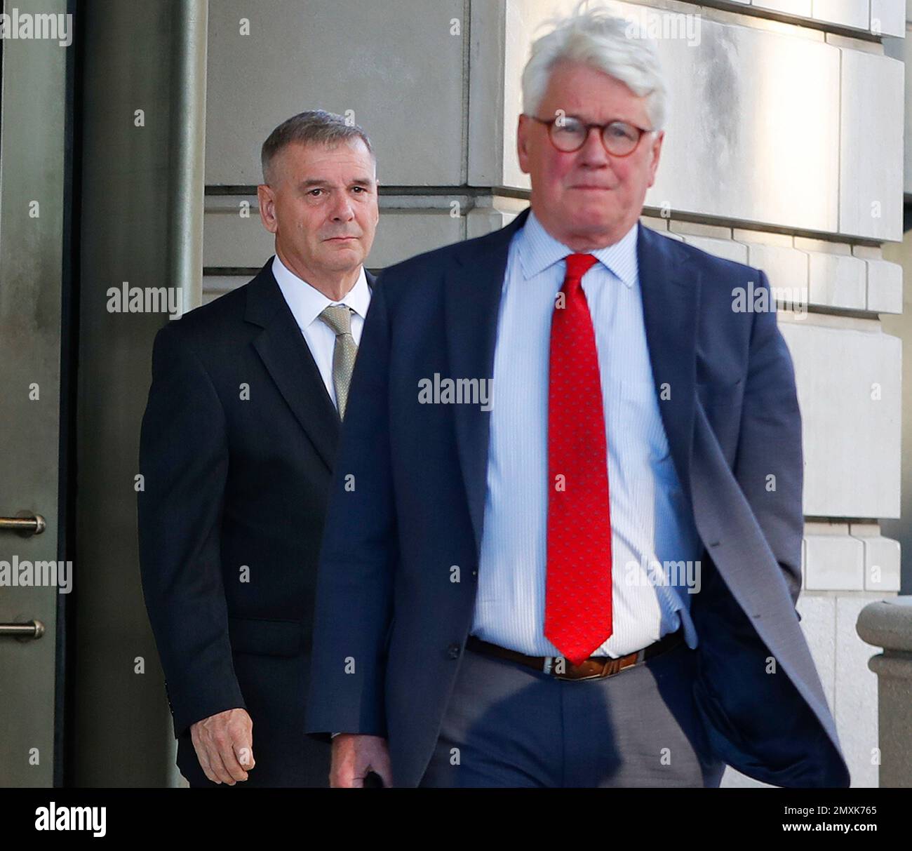 Retired Marine Gen. James Cartwright, left, and attorney Greg Craig ...