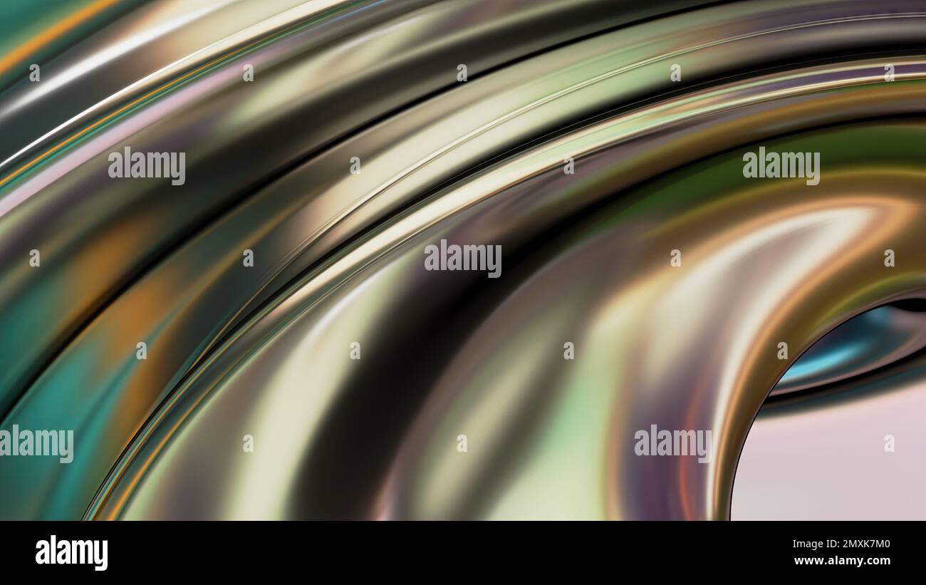 Green and gold large swirling metal plate Abstract, dramatic, modern ...