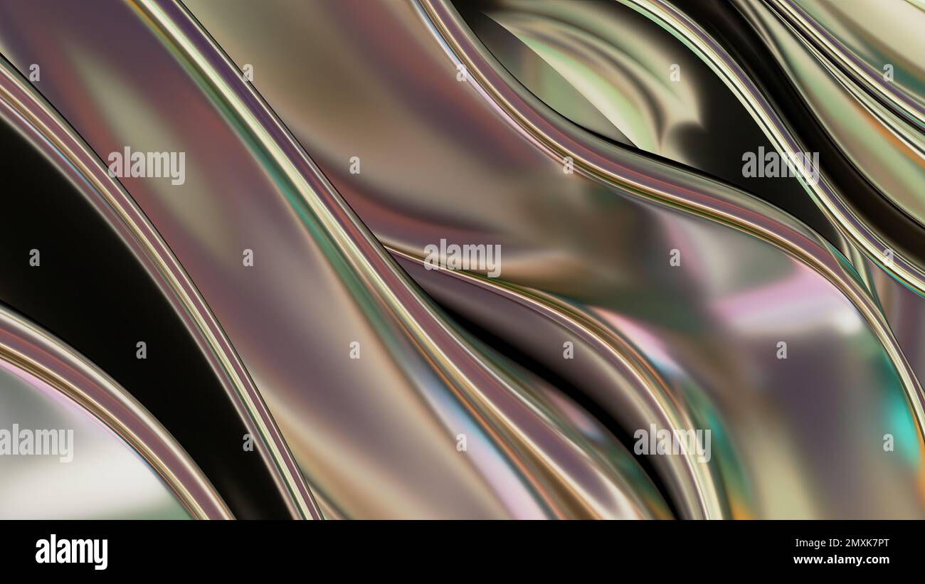 Green and gold curved metal surface Abstract, dramatic, modern ...